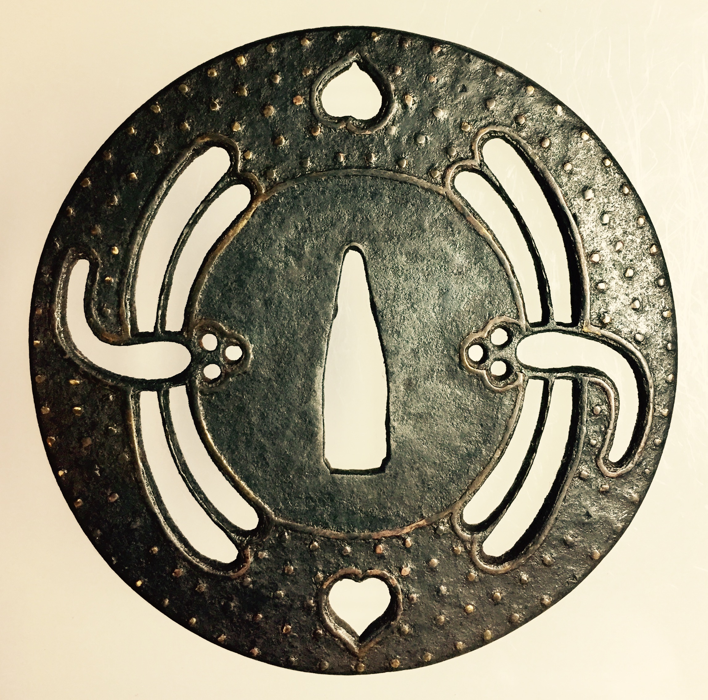 Tōshō tsuba with design of dragonfly. Muromachi period. | Tōshō ...